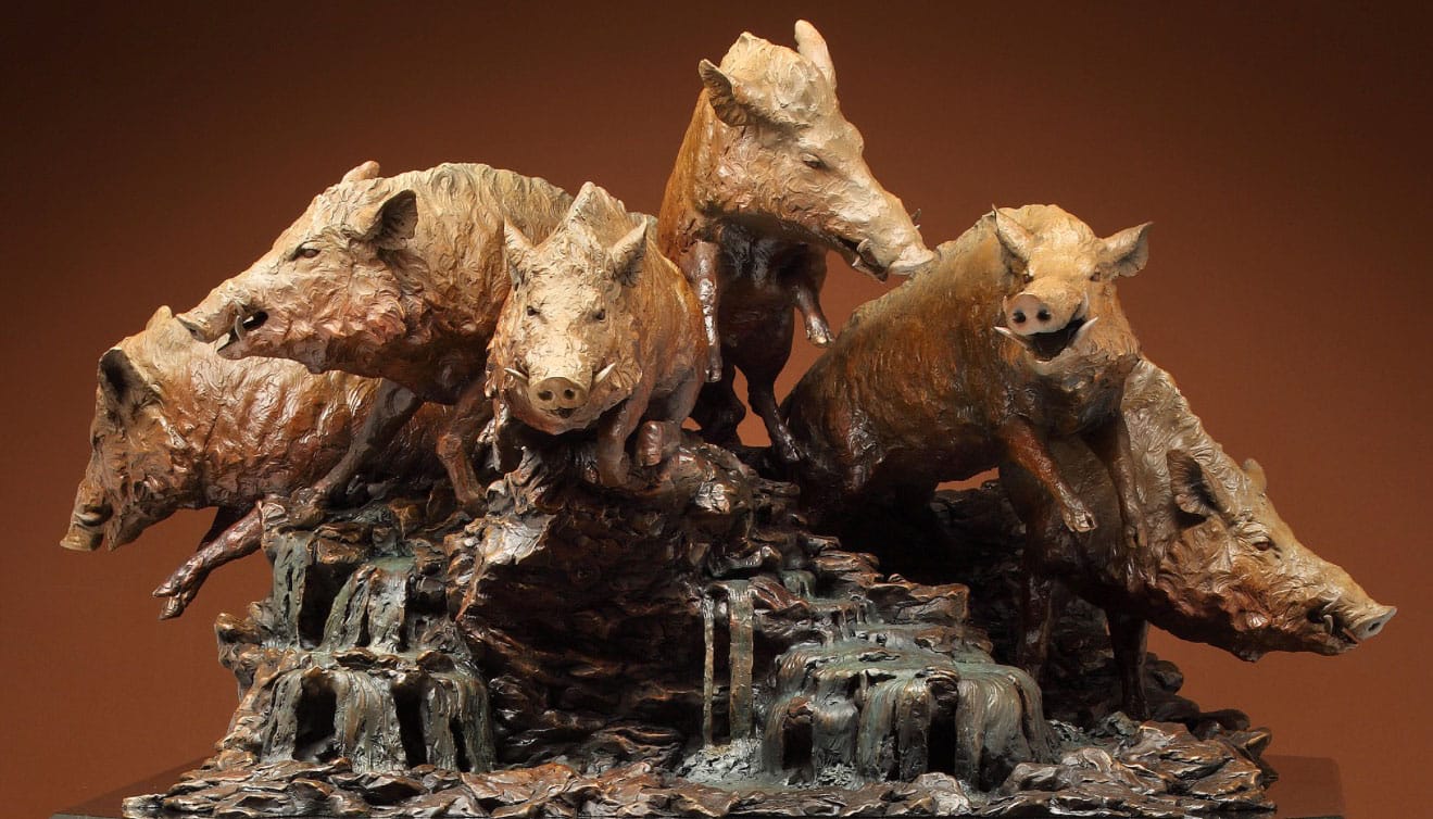 'Wild Band of Razorbacks' Monument at Razorback Stadium - Only In Arkansas